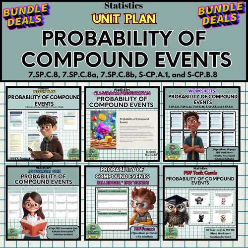 PROBABILITY OF COMPOUND EVENTS - Statistics Unit Curriculum BUNDLE