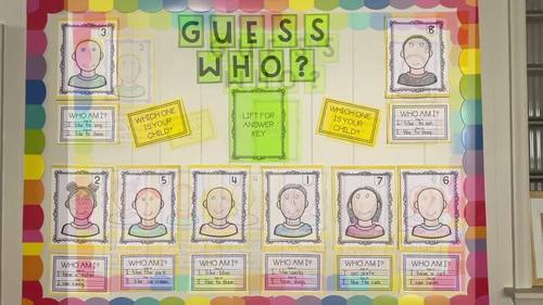 Guess Who | Bulletin Board | Back to School | Meet the Teacher | Open House