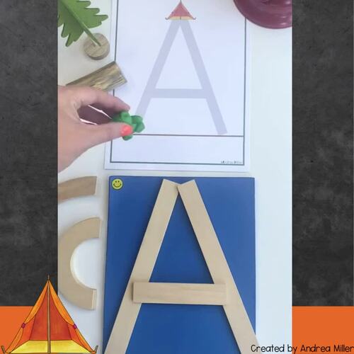 Handwriting Practice Alphabet Cards Camping Theme | TPT