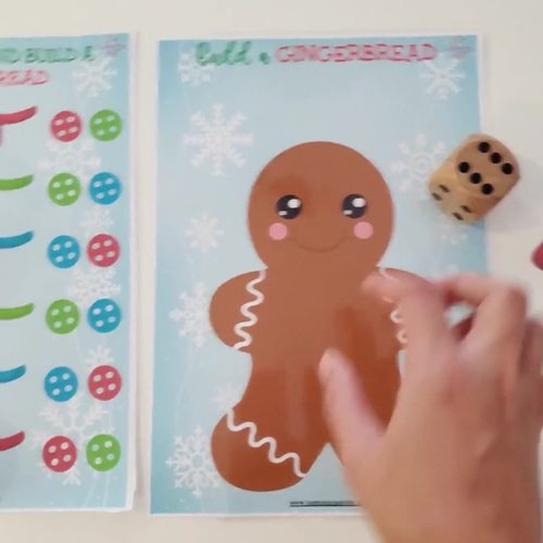 Build a Gingerman Activity Christmas Preschool Centers Roll a Dice Game ...