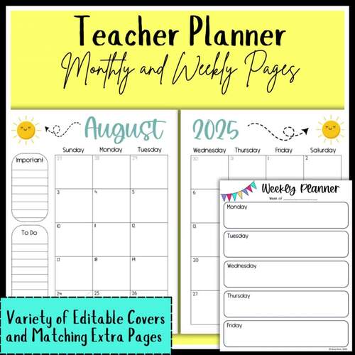 2025-2026 Teacher Planner- Free Update Next Year! by Gina Fenn | TPT