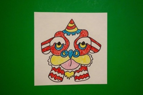 how to draw chinese lion