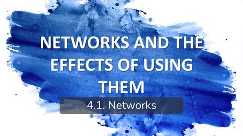 8- IGCSE ICT1 - NETWORKS AND THE EFFECTS OF USING THEM PART1 | TPT