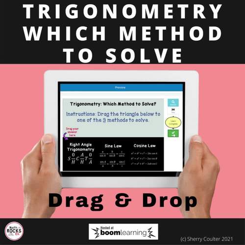 Trigonometry Which Method to Solve Digital Boom Cards™ Activity | TPT