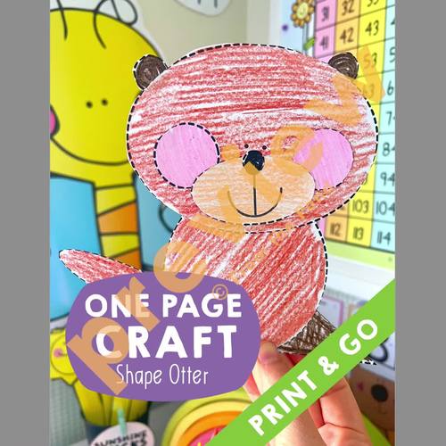 Otter Shape Craft for the Letter O and Math by From the Pond | TPT