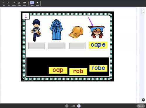 SILENT E & CVCe WORD SORT Google Slides & EASEL by Teacher Features