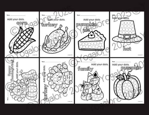 Thanksgiving Dot Marker Printables – Toddler, Pre-K and Kindergarten ...