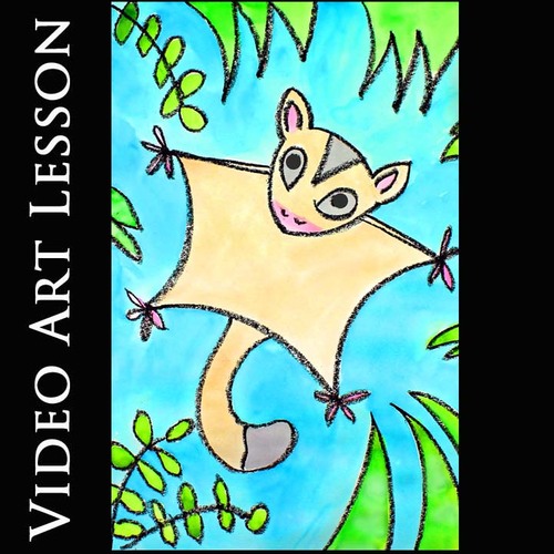 Easy SUGAR GLIDER Australia Video Art Tutorial | Drawing & Watercolor ...