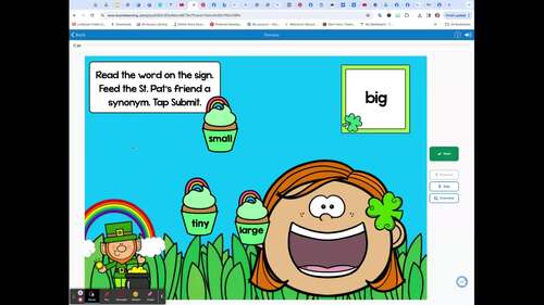 Feed the St. Patrick's Day Friends Synonyms BOOM™ Cards | TPT