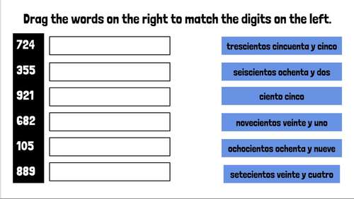 Spanish Numbers 100 - 1000 Google Slides Practice by Senora's Planbook