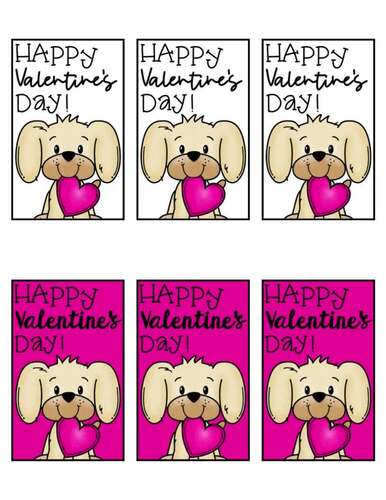 Valentine's Day Cards and Coloring Pages! Dog Themed Cards & Coloring ...
