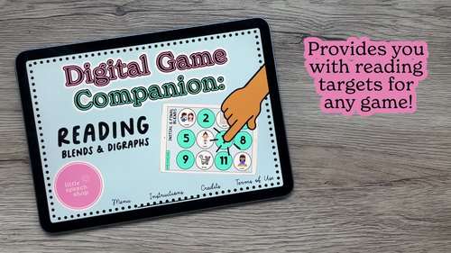 Reading Game Companion - Blends and Digraphs - Boom, PowerPoint & Print