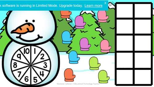 Winter Counting with Ten Frame and Spinner for SMART Board | TPT