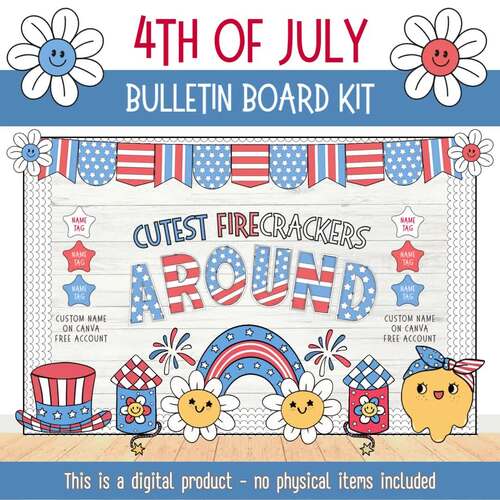 4th of July Bulletin Board Kit | Patriotic Door Decor | USA Summer ...