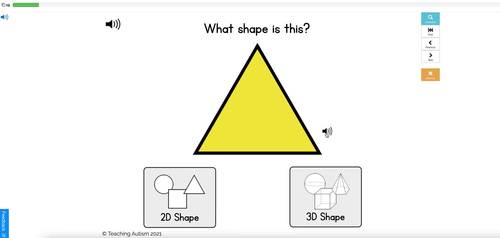 2D and 3D Shape Sort | Math Boom Cards by Teaching Autism | TPT