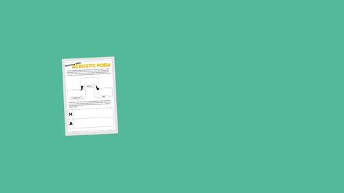 HARMONY WEEK - Middle/Secondary Writing Lesson ACROSTIC POEM | TPT