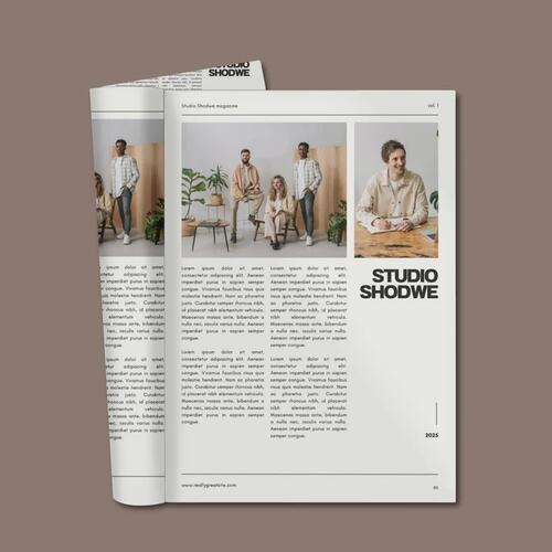 A4 Magazine & E-book Mockup Canva Template - Covers, Thumbnails, & Previews