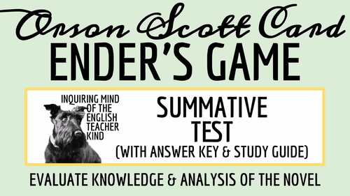 Ender's Game Test and Answer Key with Study Guide for High School