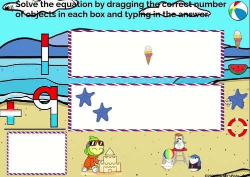 Summer Addition Counting Objects to 20 Boom Cards by Teacher's Pride