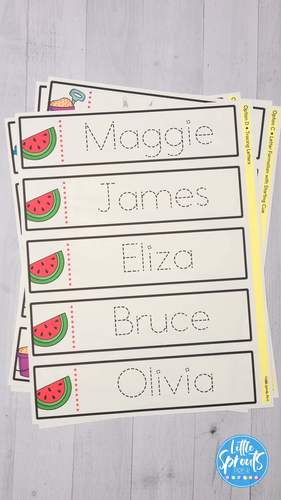 Easy Peasy Name Tags Learning Names in Pre-K Differentiated Name Practice