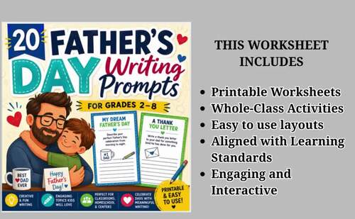Father’s Day Writing Prompts for Grades 2–8 | Fun Creative Writing ...