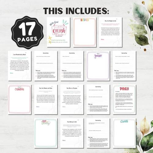 Christian Prayer & Gratitude Journal for Kids, Printable for Homeschool ...