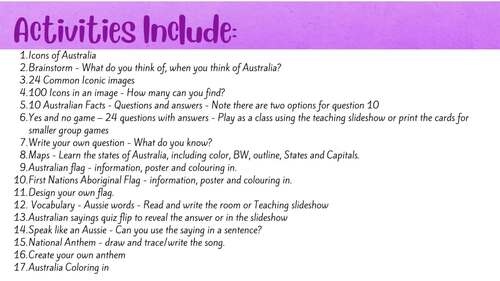 Australia Day and Australian Activities by Mrs Gray Loves Learning
