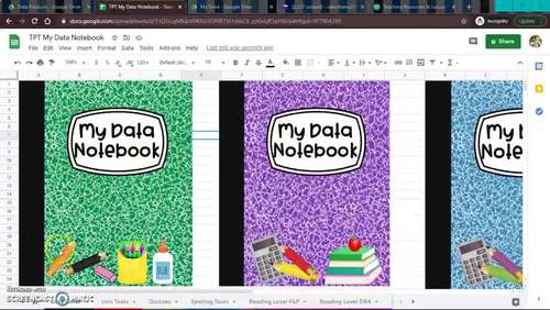 Digital Data Tracker for Students Google Sheets Editable NWEA MAP Goals ...