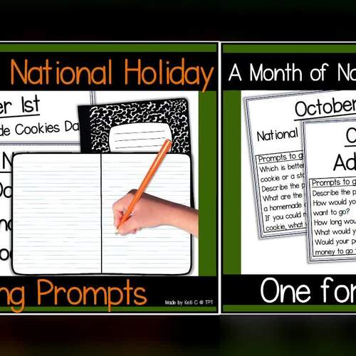 Journal Writing Prompts For The Daily National Holidays In October by ...