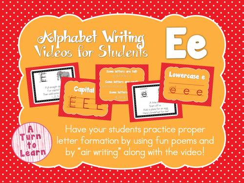 Alphabet Writing Video - Ee by A Turn to Learn | TPT