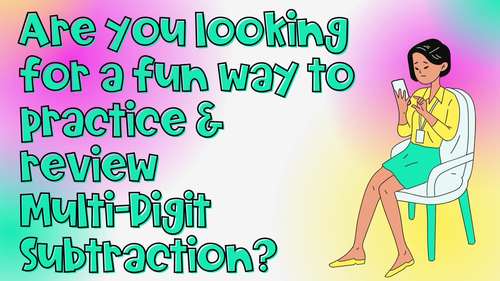 Multi-Digit Subtraction Pixel Art Bundle with Printables - Differentiated