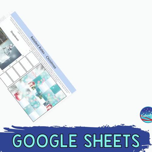 Related Rates - Christmas | Digital Activity Google™ Sheets by Calculus4u