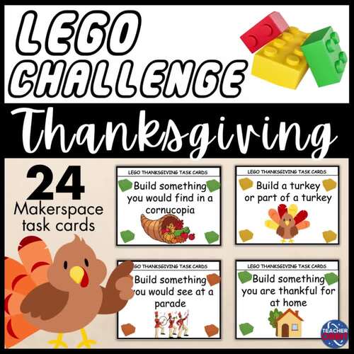 Makerspace LEGOS Fall Halloween Design Challenge Task Cards STEM Activities