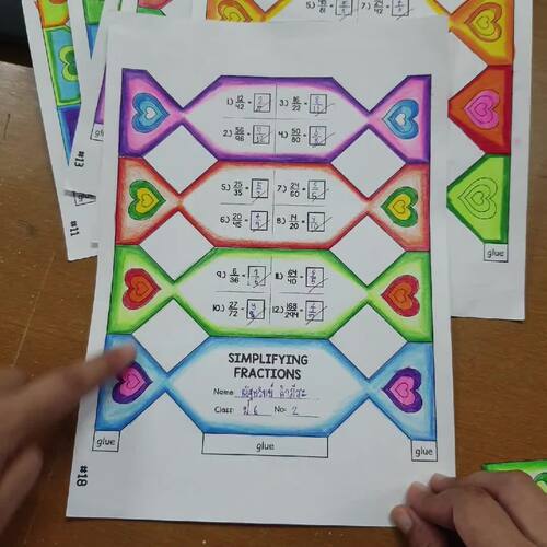 Simplifying Fractions Candy Craft | Math Activity & Center Game ...