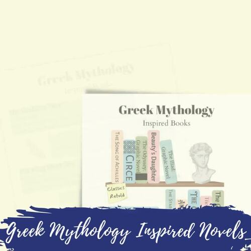 Book Recommendation Visual Posters: Greek Mythology Inspired Novels