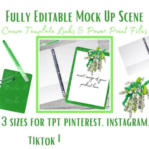 St. Patrick's Day Clipboard & Notebook mock up by Make A Scene Mockups
