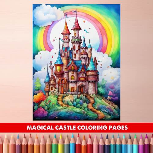 50 Magical Castle Coloring Pages - Kids & Adults Holiday Activity