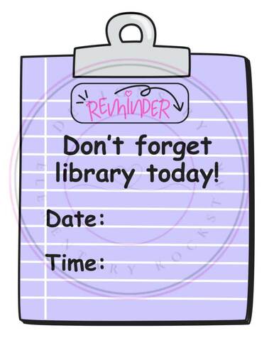 Teacher Reminder Notices Bundle: For Library, Music, and Art Class ...
