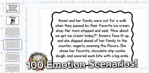 Identifying Emotions Scenarios & Perspective Taking Feelings for Sped & SEL