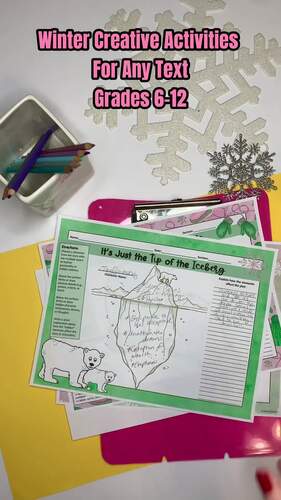 Winter Creative Activities/Worksheets/Crafts Response For Any Text