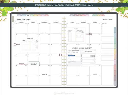 DIGITAL Teacher Planner 2025 2026 -2030, Teacher Lesson Planner, Goodnotes