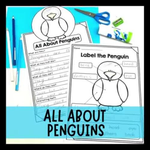 Penguin Informative Writing | Antarctic Animal Science | Label A Penguin