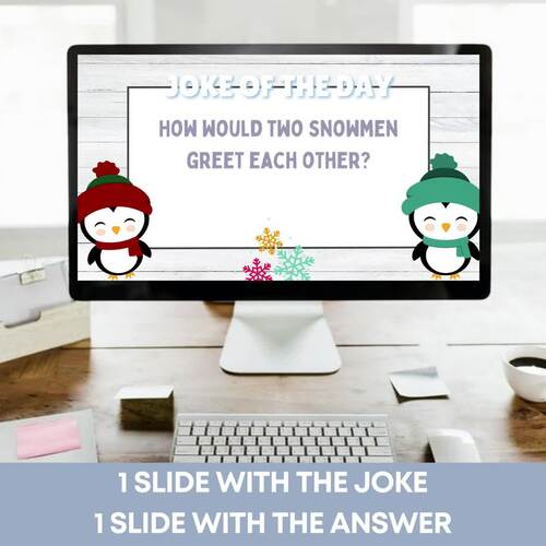 Winter Joke of the Day Morning Meeting Activity Brain Break by Siana's ...