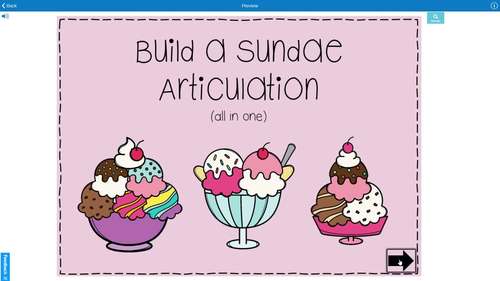 BOOM CARDS - Build A Sundae - Articulation (18 sounds) WI, WM, WF