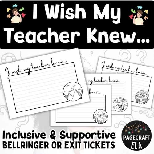 I Wish My Teacher Knew | Print and Trim | Feedback Slips | Build Rapport