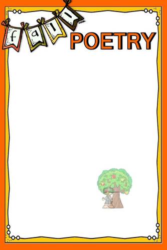 POETRY UNIT Fall Activities Poetry Elements Poetry Forms Writing