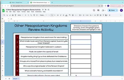 Fertile Crescent Kingdoms Online Review Game by Coach S History Hub