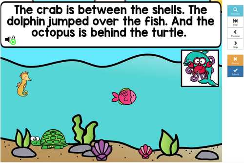 Reading Comprehension: Positional Words with Boom Cards! Distance Learning