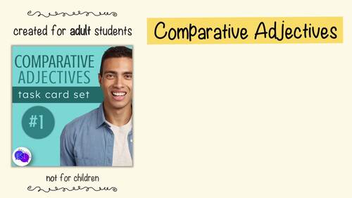 Comparative Adjectives GRAMMAR TASK CARDS - Review, Remediation ...