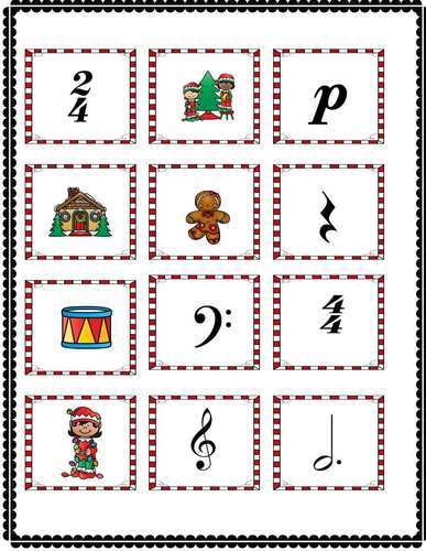 Christmas Music Bingo Game, Elementary Music, by TEACH KIDS MUSIC